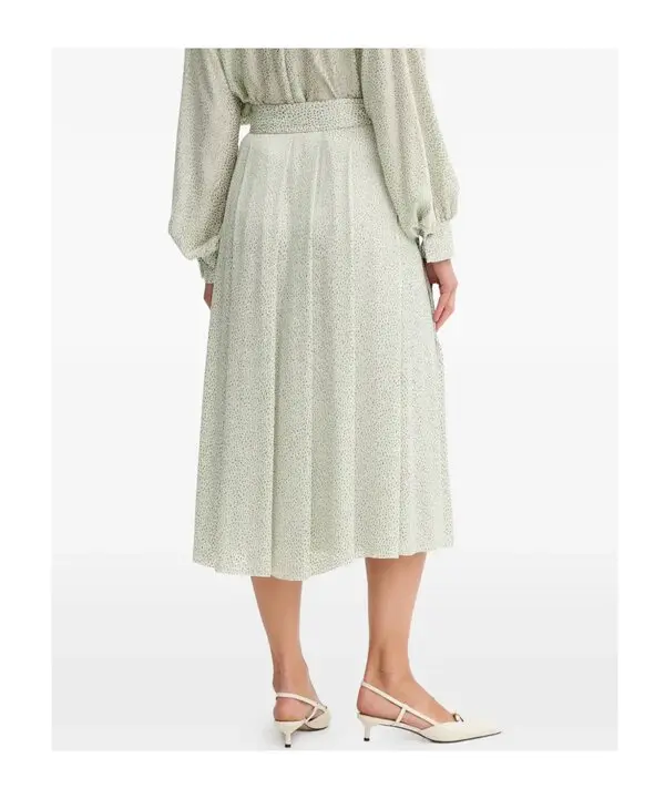 FORTE_FORTE Button Pleated Midi Skirt