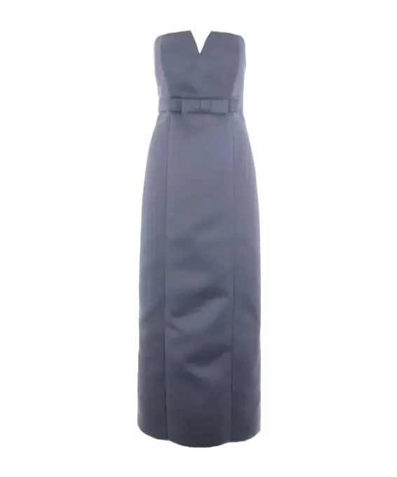 P.a.r.o.s.h Belted Strapless Maxi Dress