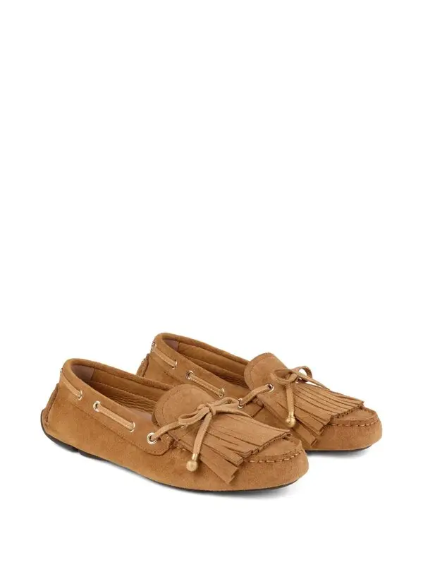 JIMMY CHOO Manon F Tassel-detail Loafers - Brown