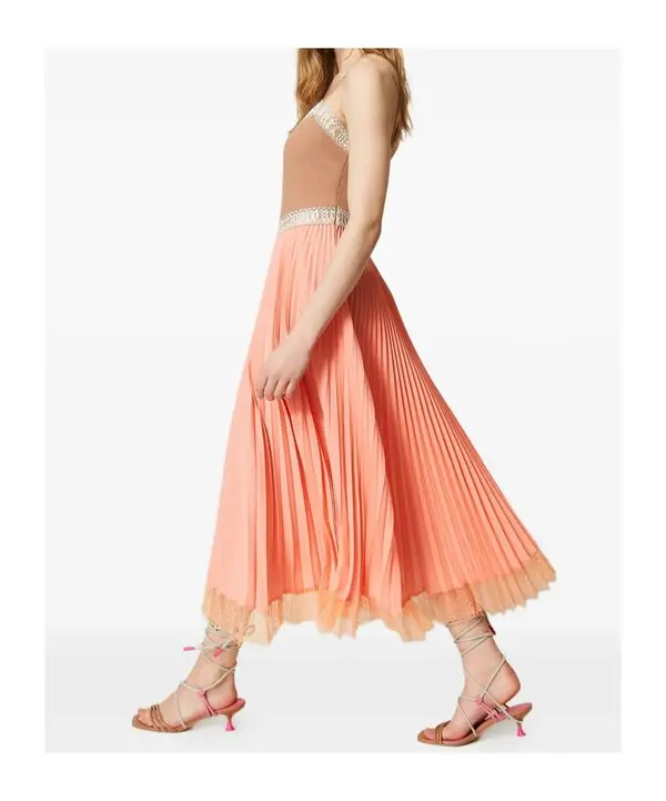 TWINSET Pleated Midi Dress