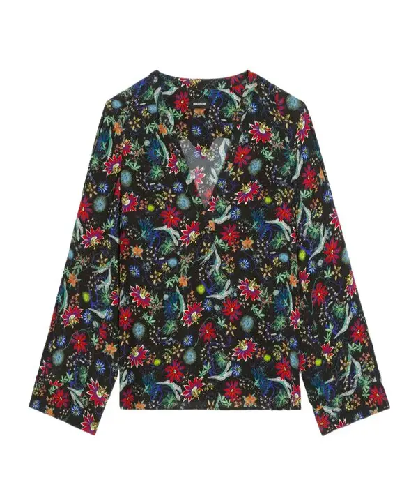 Zadig&Voltaire Torny V-neck Floral Blouse