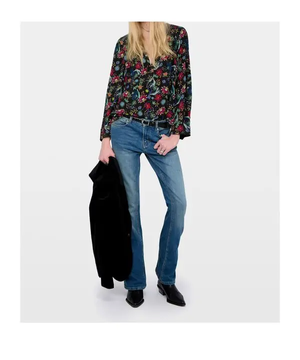 Zadig&Voltaire Torny V-neck Floral Blouse
