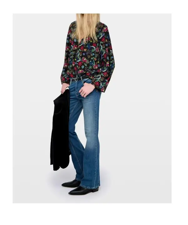 Zadig&Voltaire Torny V-neck Floral Blouse