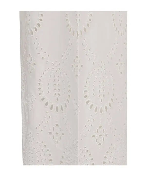 P.a.r.o.s.h Cannes Broderie Wide-leg Pants - White