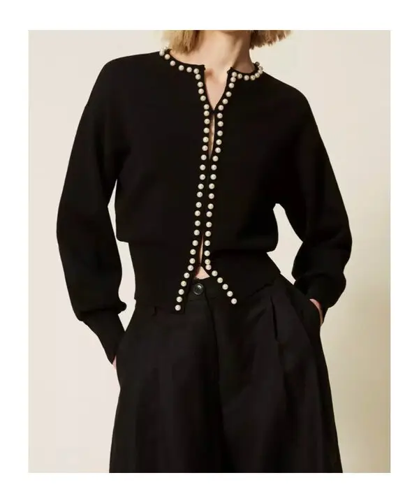 TWINSET Pearl-embellished Cardigan