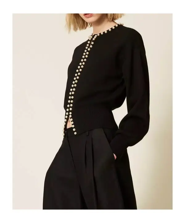TWINSET Pearl-embellished Cardigan