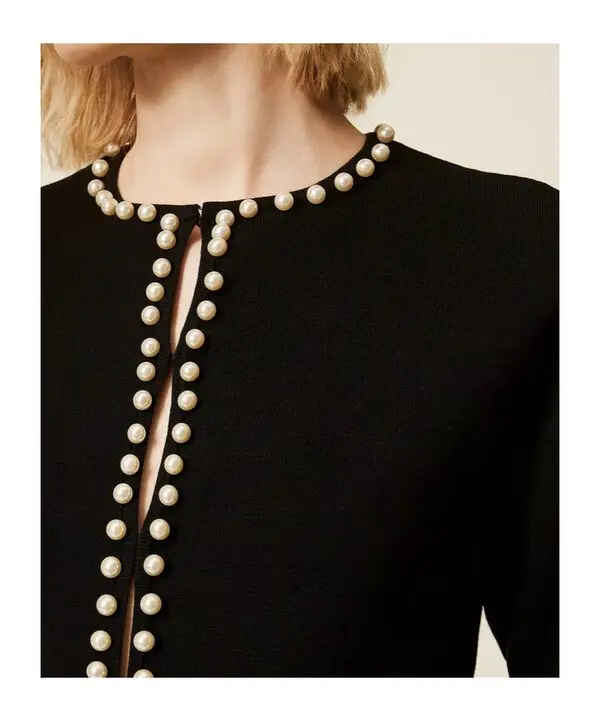 TWINSET Pearl-embellished Cardigan