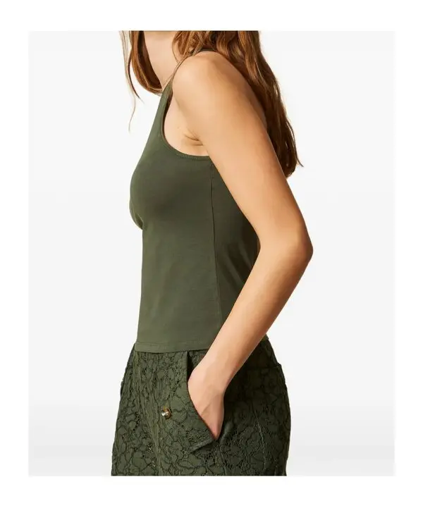 TWINSET Ribbed Jersey Tank Top