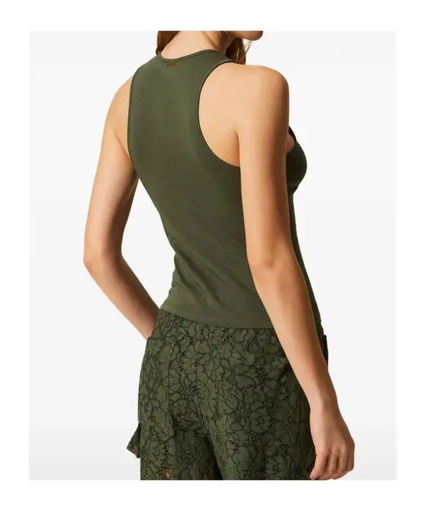 TWINSET Ribbed Jersey Tank Top
