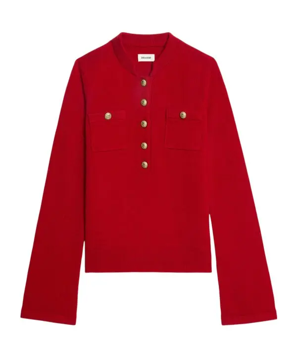 Zadig&Voltaire Lucas Button-detailed Sweater - Red