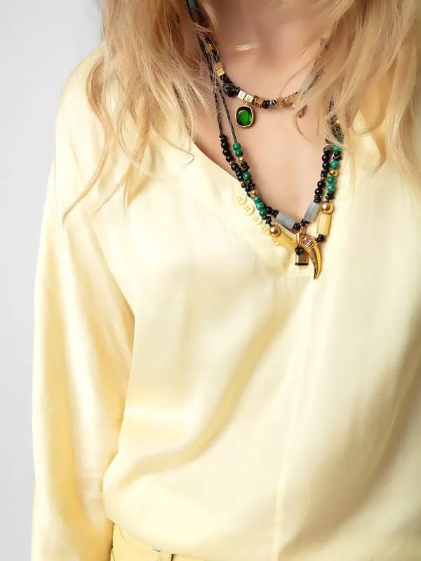 Zadig&Voltaire Tonastir Satin-finish Blouse - Shea