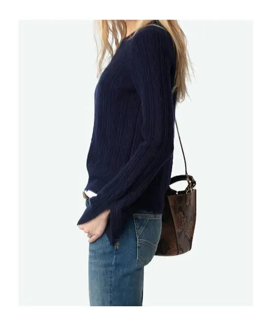 Zadig&Voltaire Jonasson Openwork And Cable Knit Crew Neck Sweater