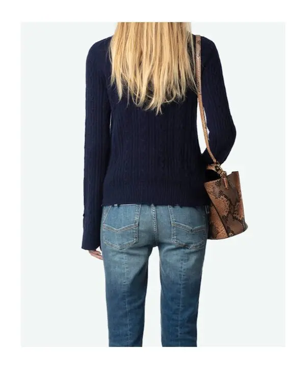 Zadig&Voltaire Jonasson Openwork And Cable Knit Crew Neck Sweater