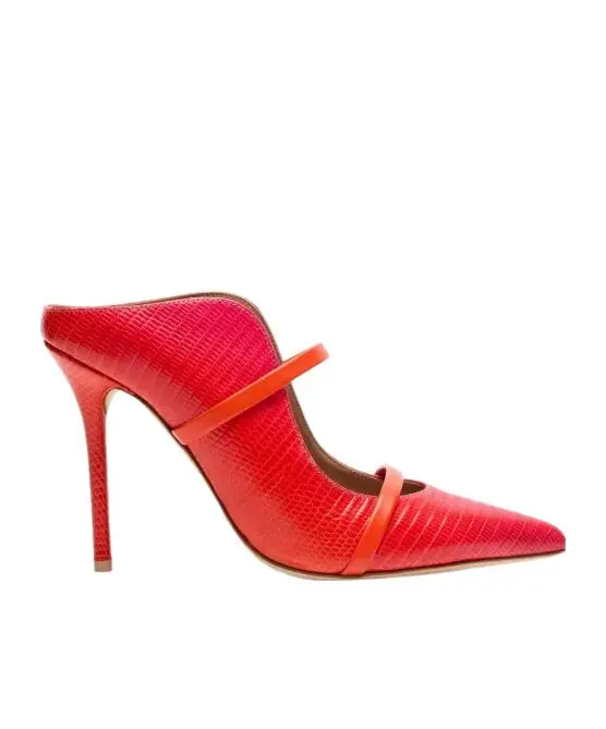 MALONE SOULIERS Maureen Embossed Leather Mules