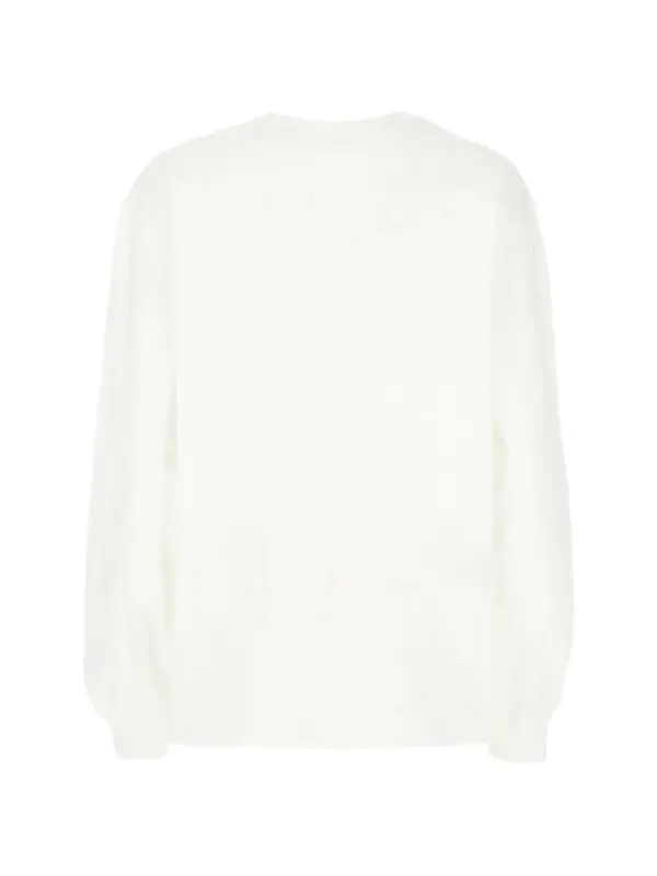 GANNI Graphic Print Long Sleeve T-shirt - White