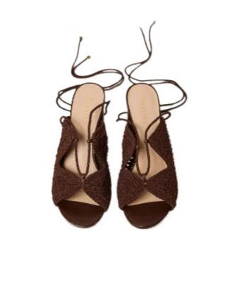 TWINSET Macrame Tie Sandals