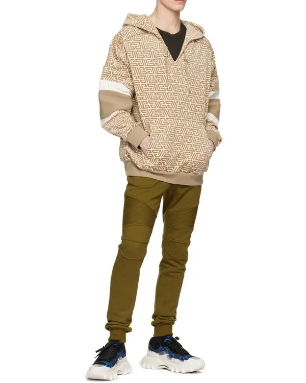 Balmain Flocked-logo Drawstring Track Pants