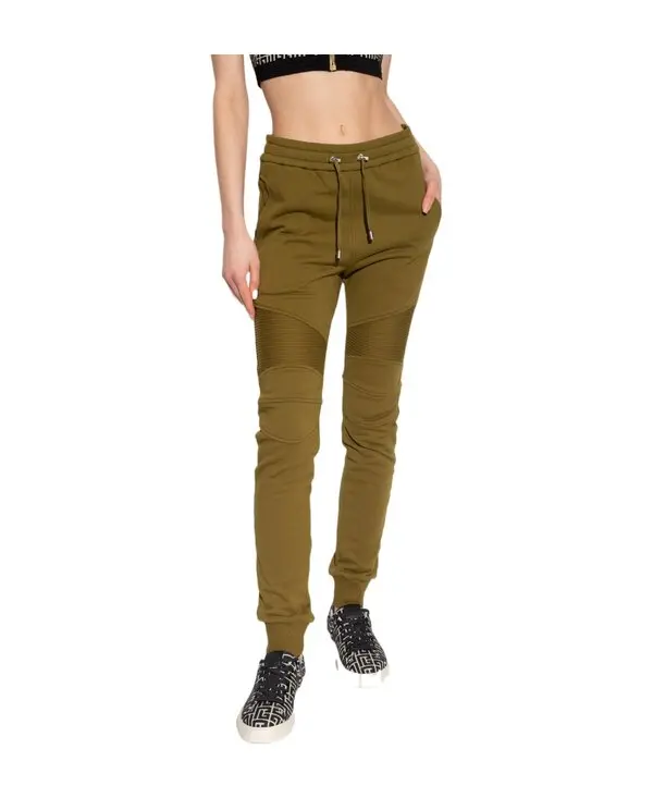 Balmain Flocked-logo Drawstring Track Pants