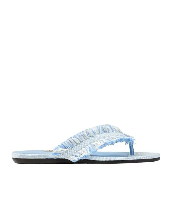 JIMMY CHOO Fringed Flat Sandals