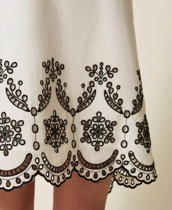TWINSET Embroidery V-neck Nightgown