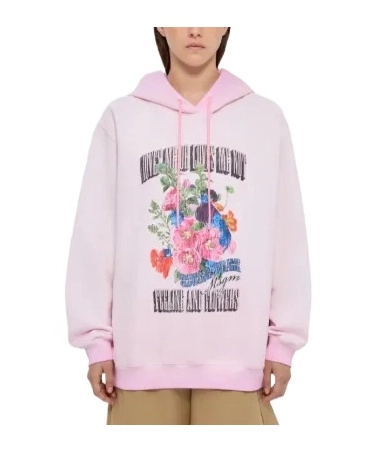 MSGM Floral-print Hoodie