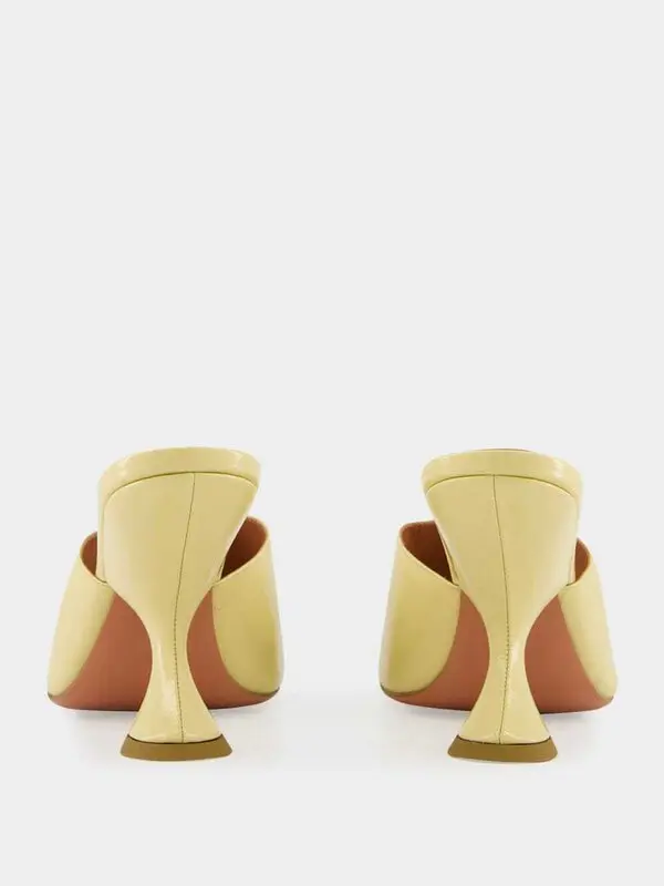 Amina Muaddi Round Toe High Heel Sandals