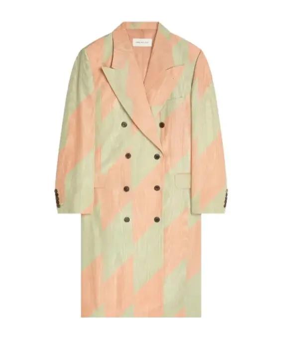 Dries Van Noten Double-breasted Chevron Coat