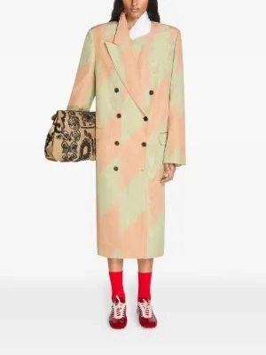 Dries Van Noten Double-breasted Chevron Coat