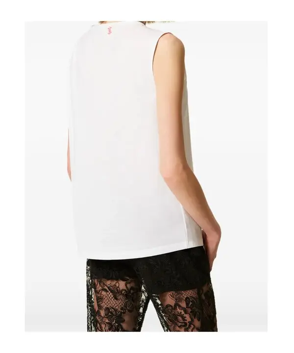 TWINSET Floral-embroidered Tank Top