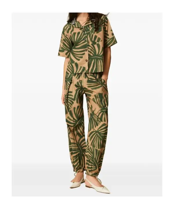 TWINSET Printed Joggers - Green