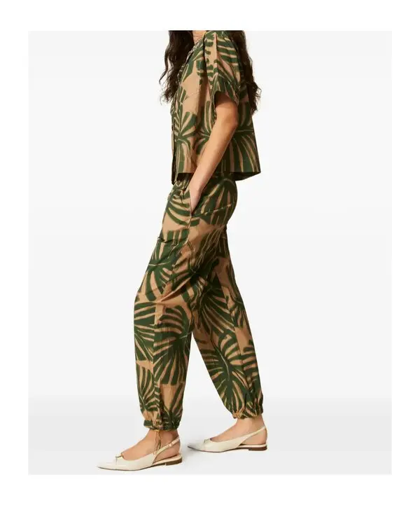 TWINSET Printed Joggers - Green