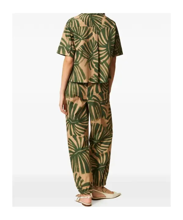 TWINSET Printed Joggers - Green