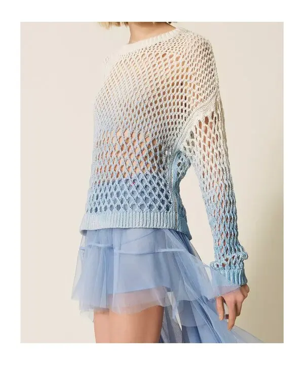 TWINSET Open-knit Gradient Top