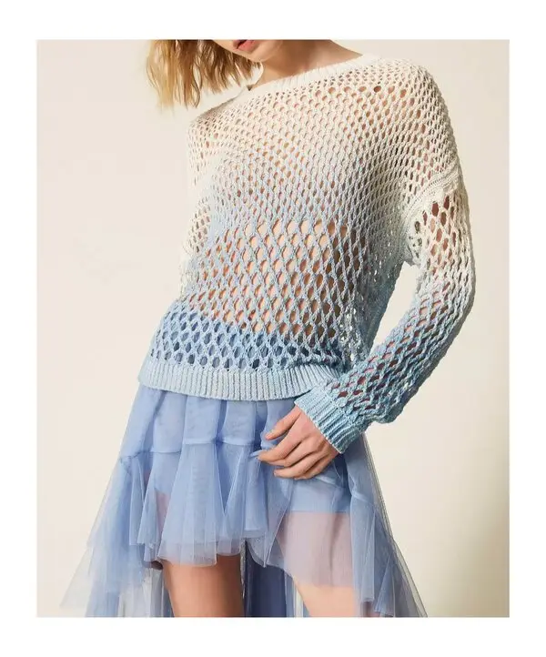 TWINSET Open-knit Gradient Top