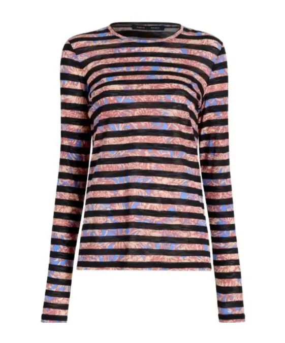 Proenza Schouler Mia Printed Striped Top