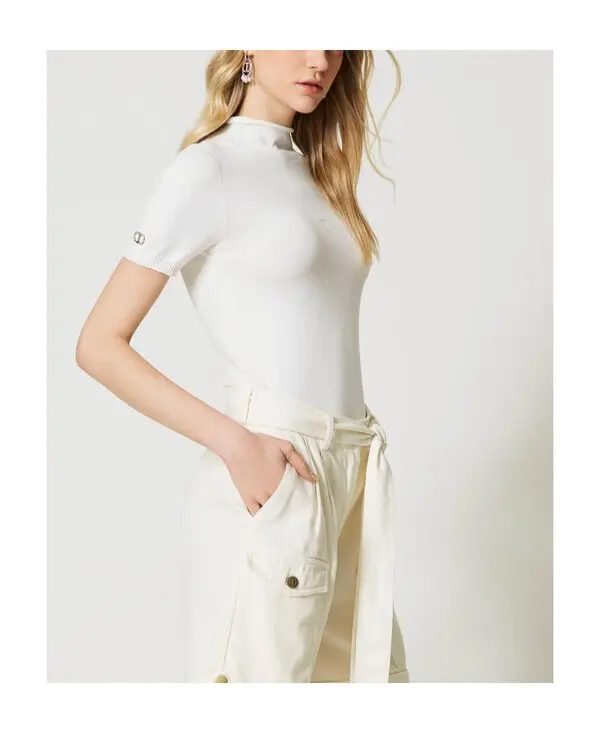 TWINSET Logo-plaque Short-sleeve Jumper