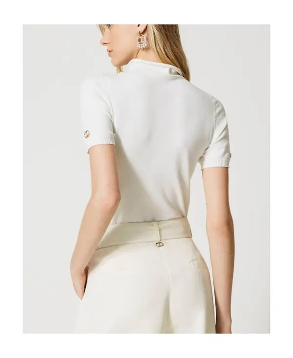 TWINSET Logo-plaque Short-sleeve Jumper