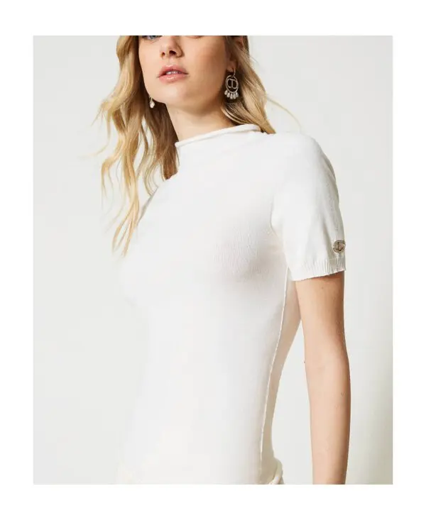 TWINSET Logo-plaque Short-sleeve Jumper