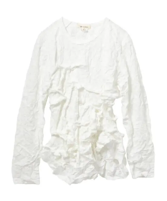 Comme Des Garçons Pleated Long-sleeved T-shirt