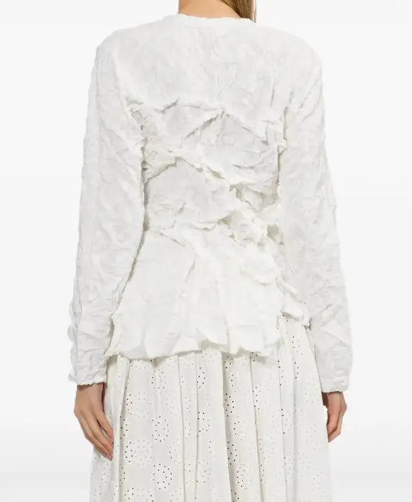 Comme Des Garçons Pleated Long-sleeved T-shirt