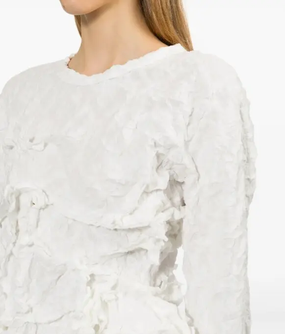 Comme Des Garçons Pleated Long-sleeved T-shirt