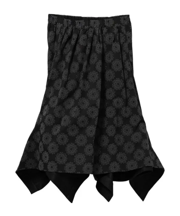 Comme Des Garçons Asymmetrical Floral Skirt