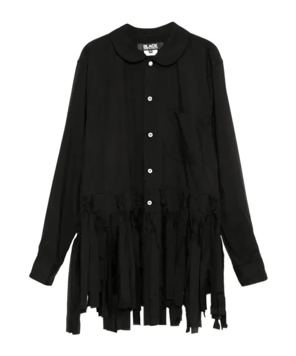 Comme Des Garçons Tasseled Trim Shirt - Black