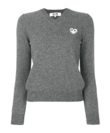 Play Comme Des Garcon Patch Knitted Jumper