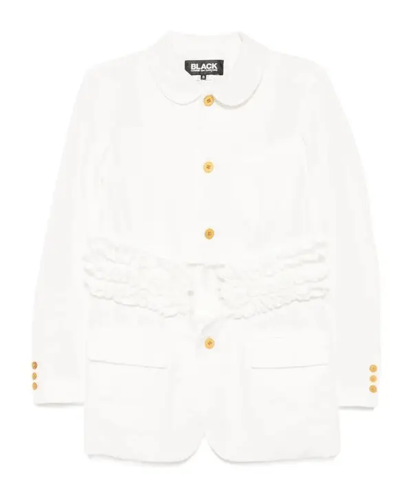 Comme Des Garçons Ruffle-trim Tailored Jacket