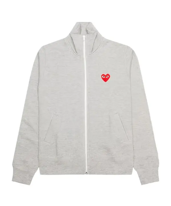Play Comme Des Garcon Heart Logo-patch Track Jacket - White
