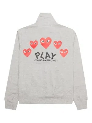 Play Comme Des Garcon Heart Logo-patch Track Jacket - White
