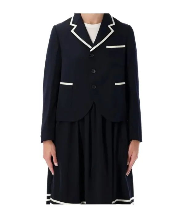 Comme Des Garçons Piped-trim Jacket