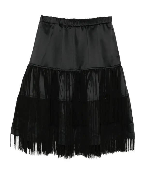 Comme Des Garçons Tassel-detail Layered Midi Skirt