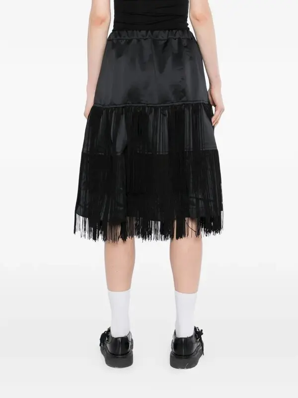 Comme Des Garçons Tassel-detail Layered Midi Skirt